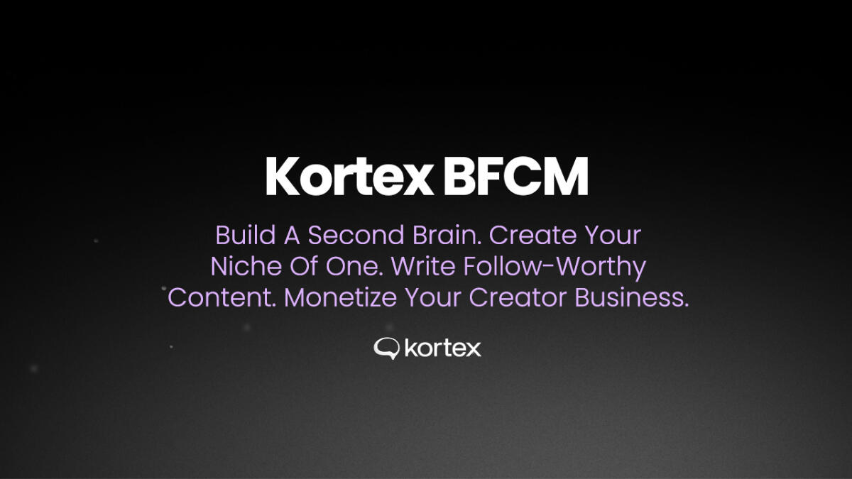 Kortex Premium – Black Friday Cyber Monday